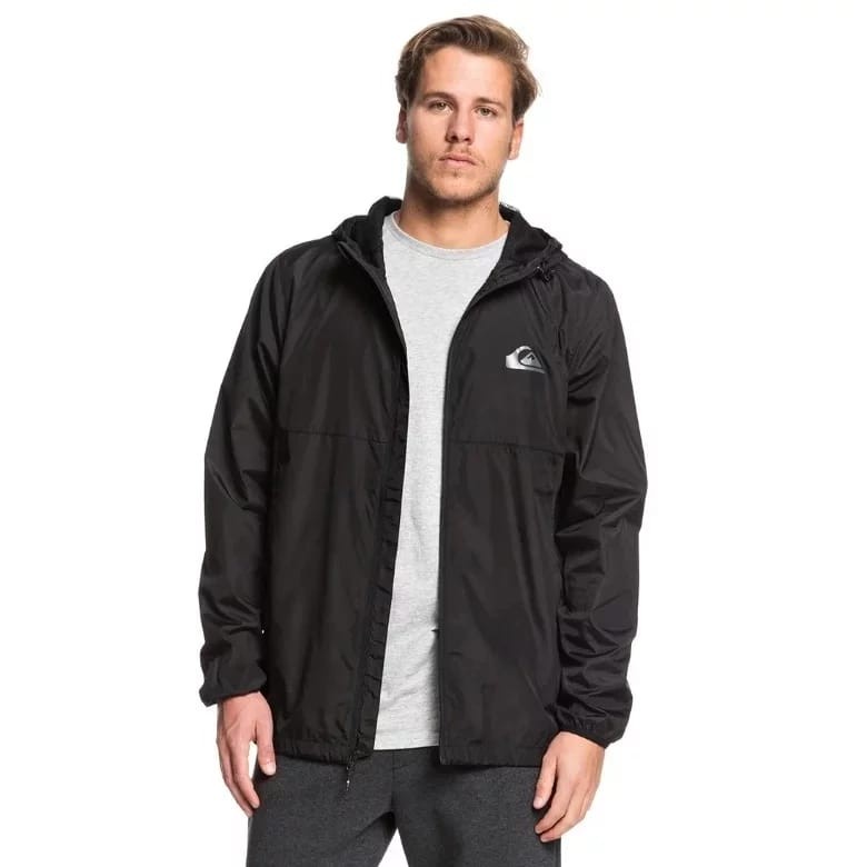 Jual Quiksilver Water Resistant Rain Jacket Black 100% Original Branded ...