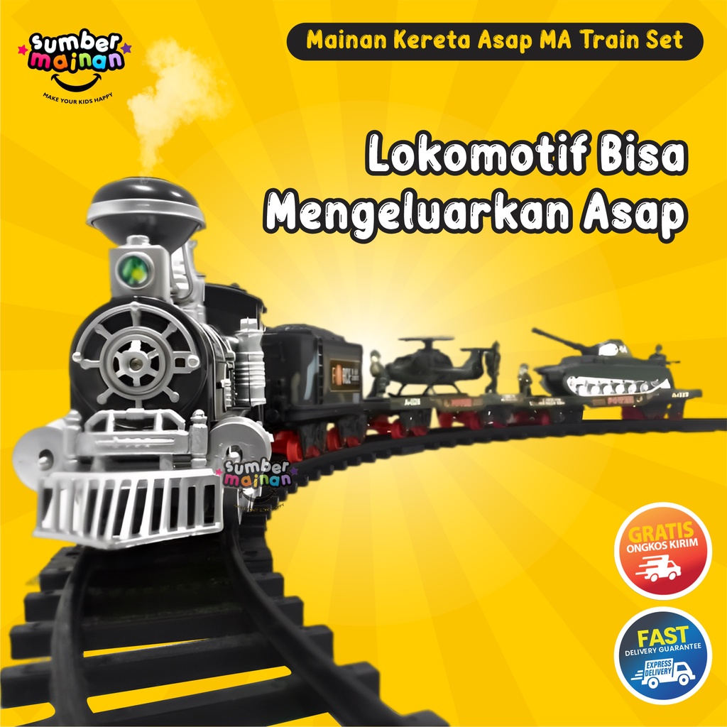 Jual Mainan Anak Kereta Api Rel Satu Set Asap Smoke MA Train Set ...