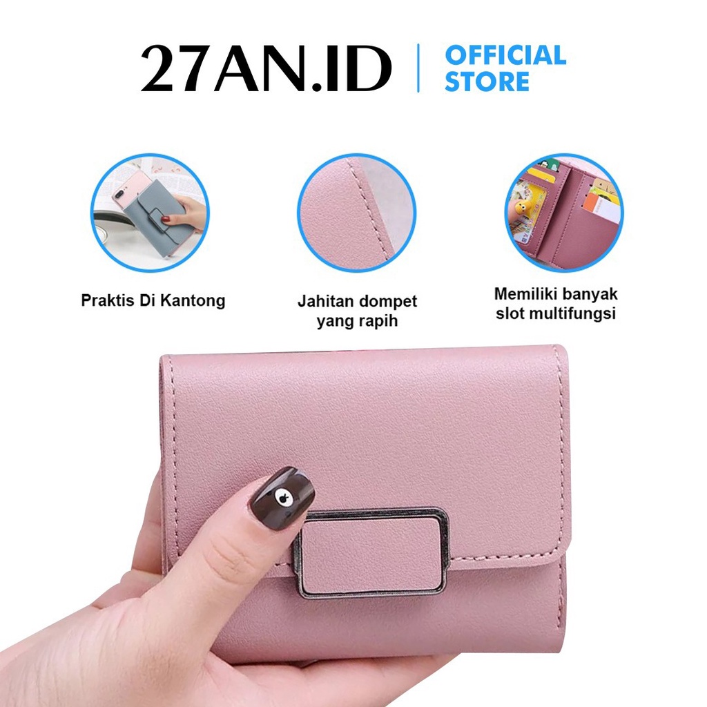 Jual ( 27AN.ID ) DOMPET LIPAT WANITA RETRO PARAGRAF 117C / A49 DOMPET MINI LIPAT KOREAN TRENDY ...