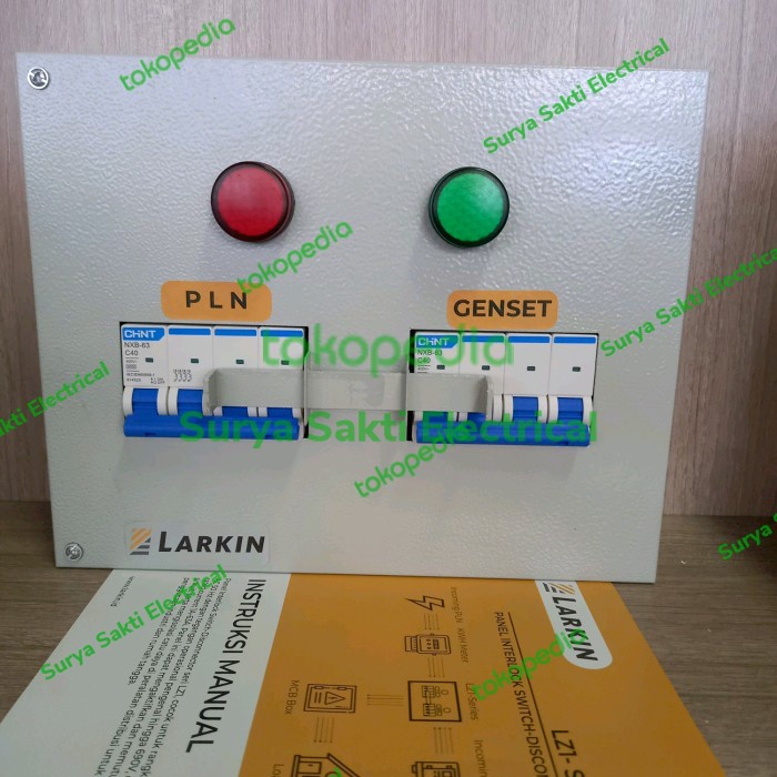 Jual panel interlock 3 phase chint 4p switch handel ohm saklar pln - genset | Shopee Indonesia