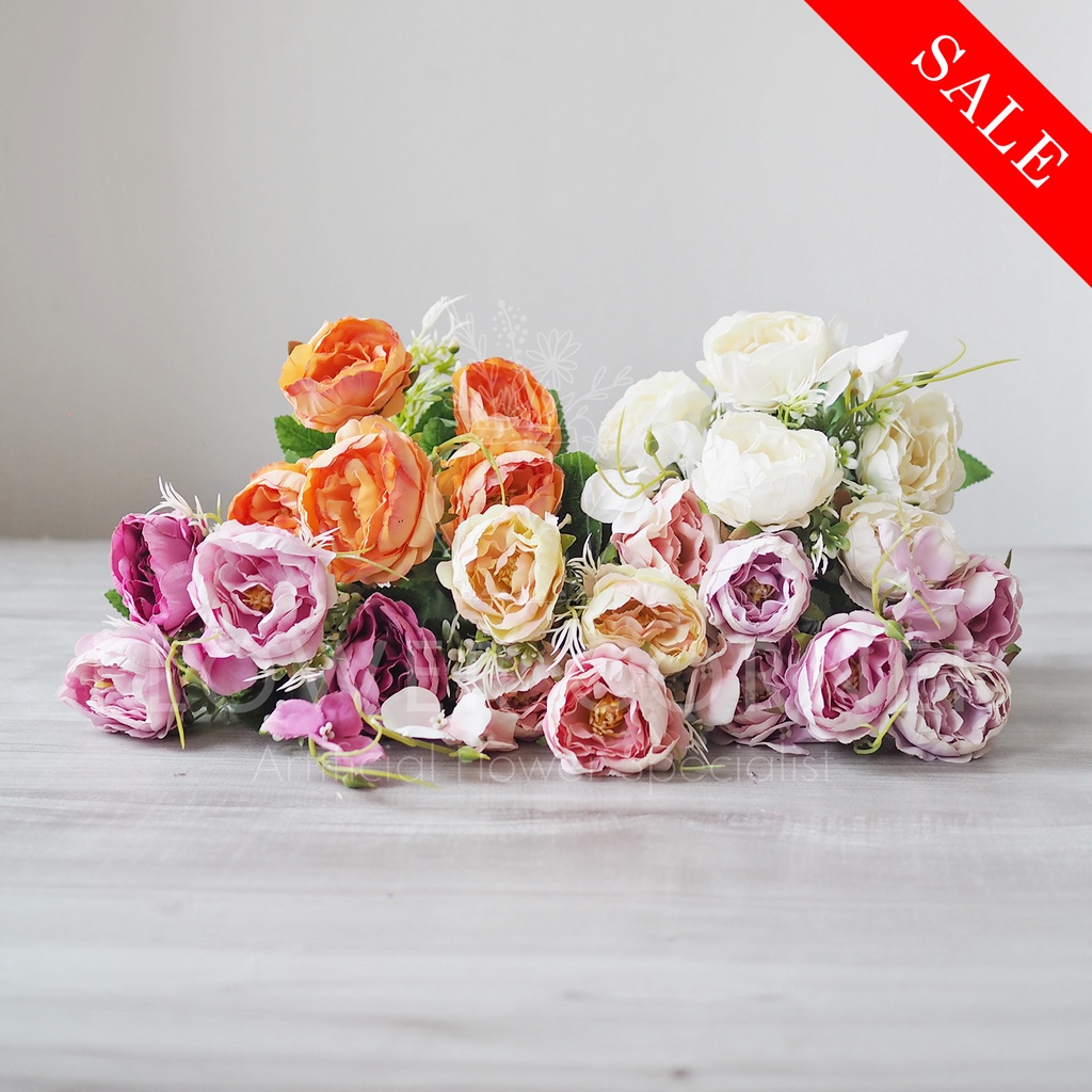Jual Bunga Peoni Rustic Mini / Small Rustic Peony Bunch (B20004 ...