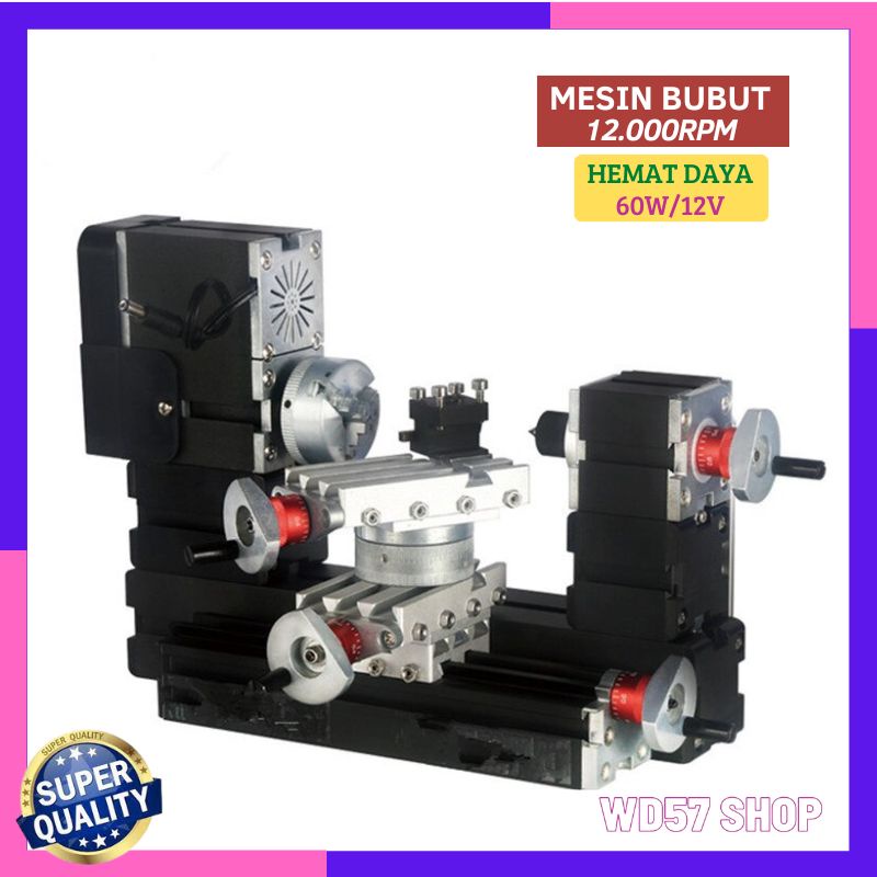 Jual Mesin Bubut Mini Lathe Machine Pertukangan Pemotong Besi Kayu ...
