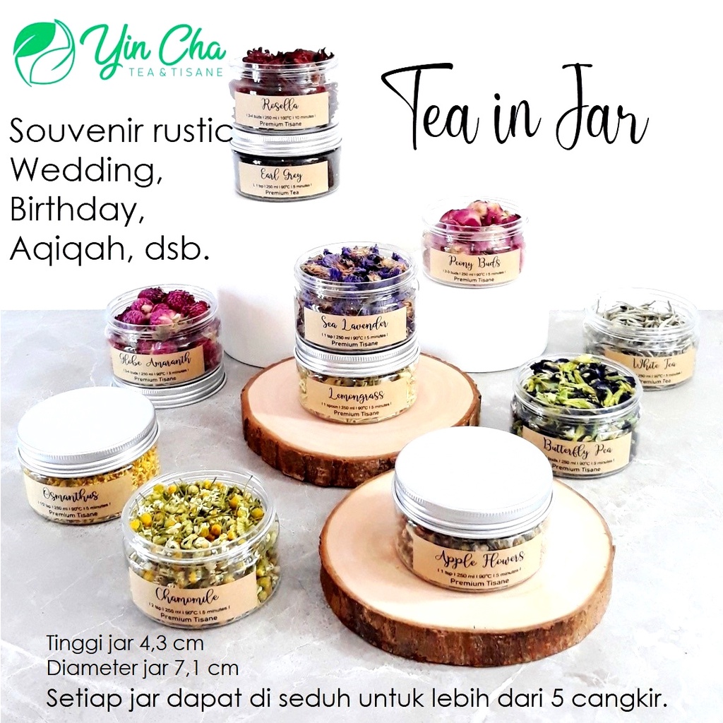 Jual Tea in Jar-Souvenir teh rustic, aesthetic & classic jar plastik ...