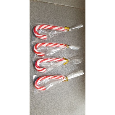 Jual Permen Tongkat natal candy cane 7cm hiasan cupcake | Shopee Indonesia