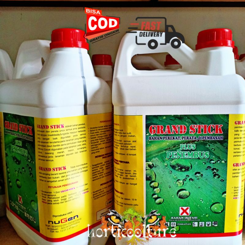 Jual perekat penembus perata 5 liter grand stick fungisida insektisida ...