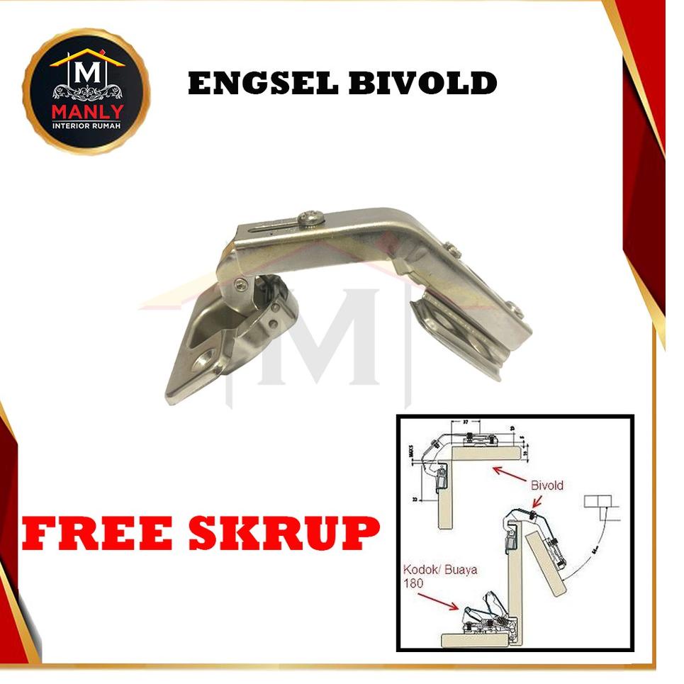 Jual R8V2 Engsel Bivold/ Engsel Sendok Pintu Sudut Bifold/ Bivold ...