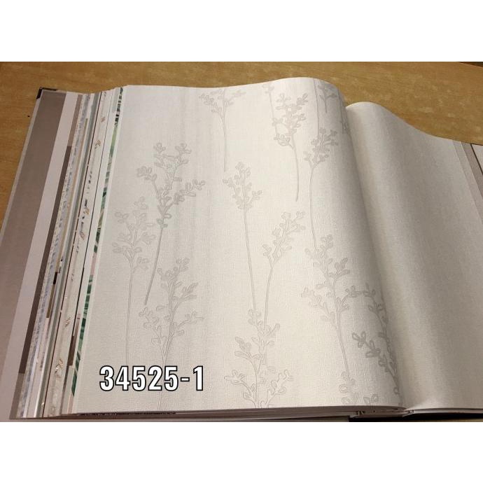 Jual Wallpaper Dinding Korea Barang Ranting Daun Soft Cream Simple ...