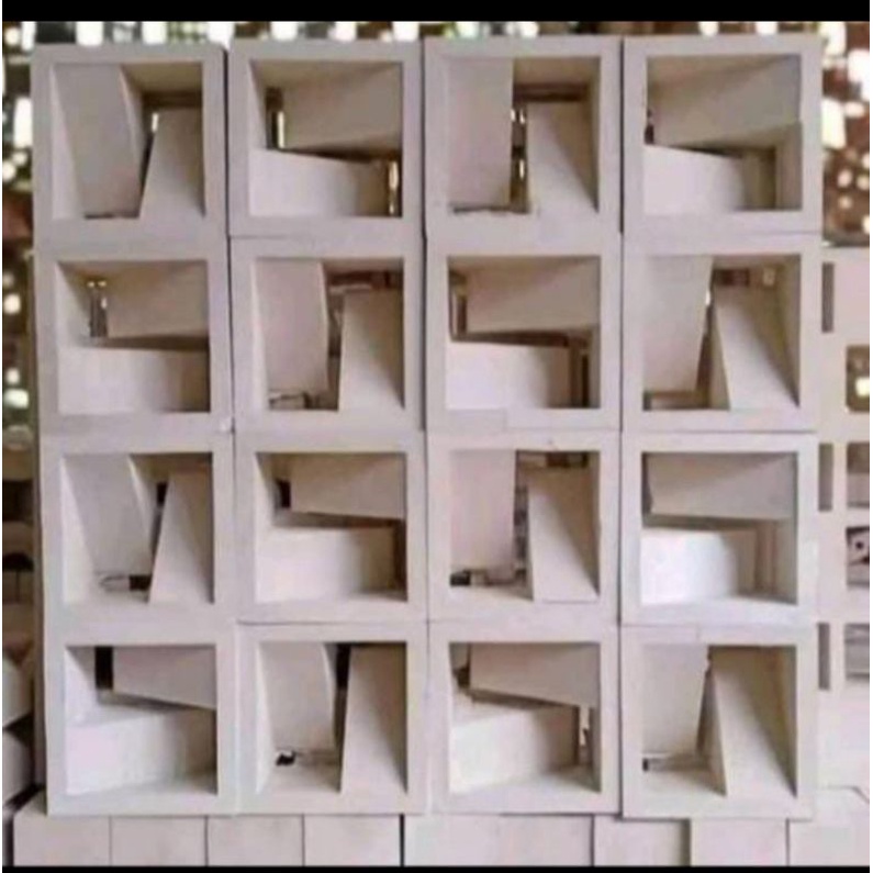 Jual roster beton/roster modern/roster minimalis/roster motif zet putih ...