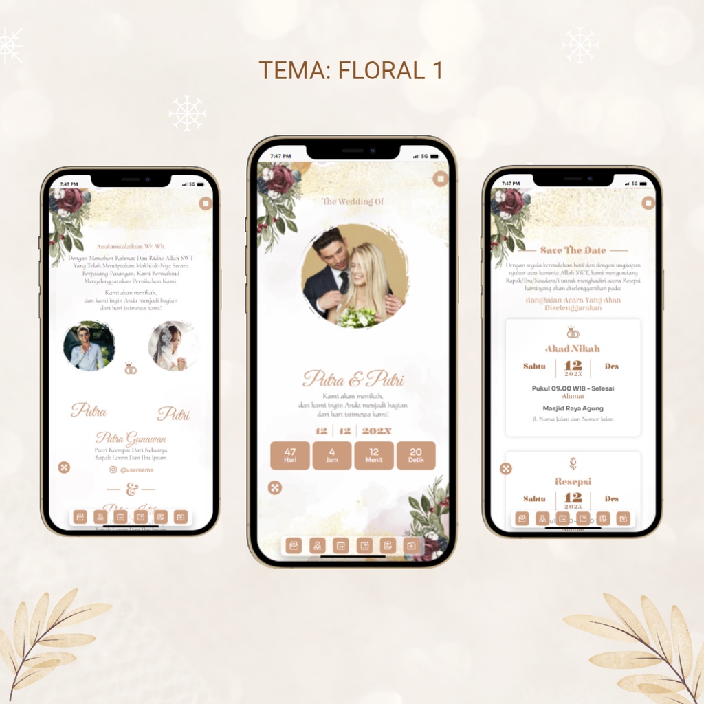 Jual Undangan Website Digital Pernikahan Murah | Paket Undangan Web ...