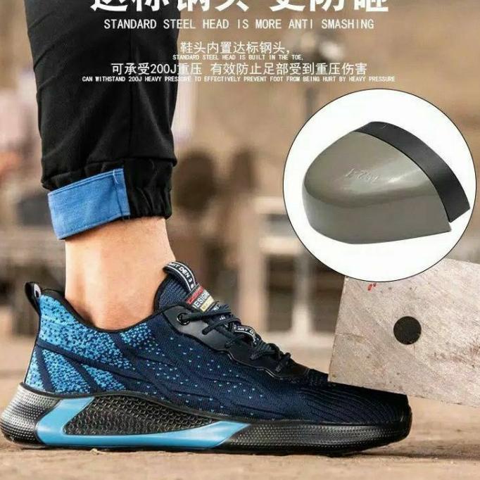 Jual Sepatu safety model sneakers safety boots pria terbaik asli ringan ...