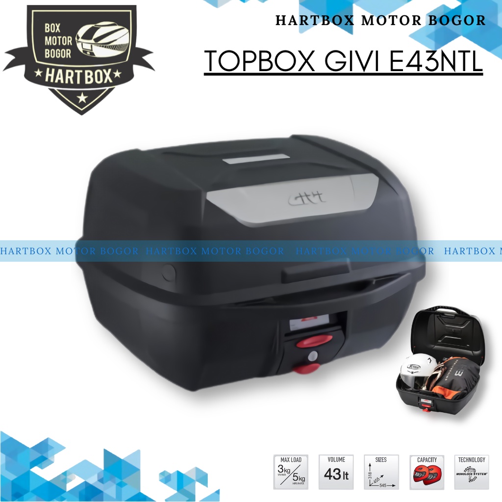 Jual Pusat Box Motor Givi E43NTL Box Givi E43 | Box Touring cocok untuk Versys CB500 CB150 ...