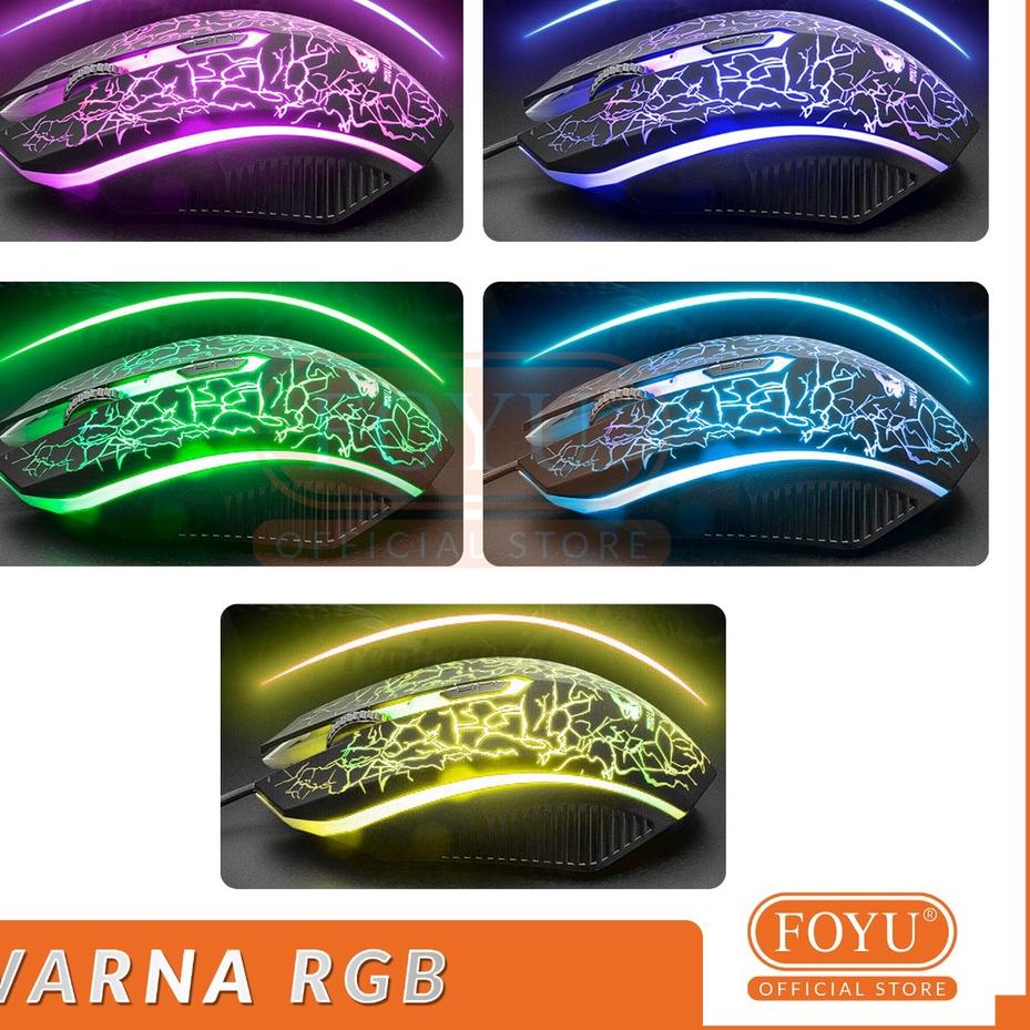 Jual Harga Murah GFY9R Mouse Gaming Foyu LED Rgb Laptop Kabel USB ...