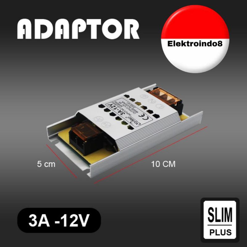 Jual mini power supply 12v 3a adaptor jaring slim counter cctv | Shopee Indonesia