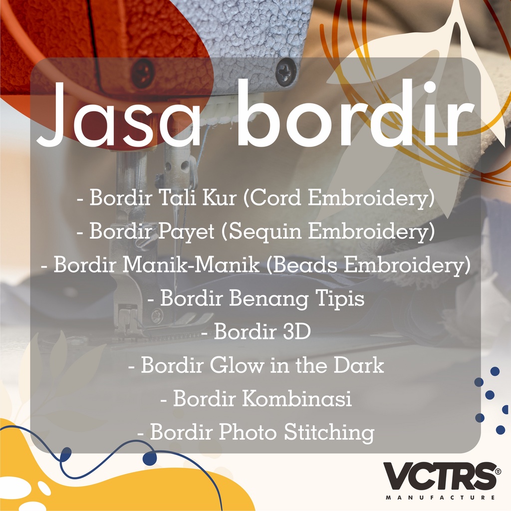 Jual Jasa Bordir TERMURAH Komputer Payet Manik Benang Tipis 3D ...