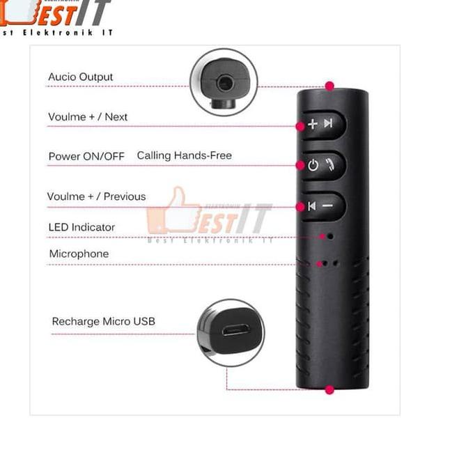 Jual Harga Terbaik--Bluetooth Audio Jack 3.5mm Receiver Hands Free Jack ...