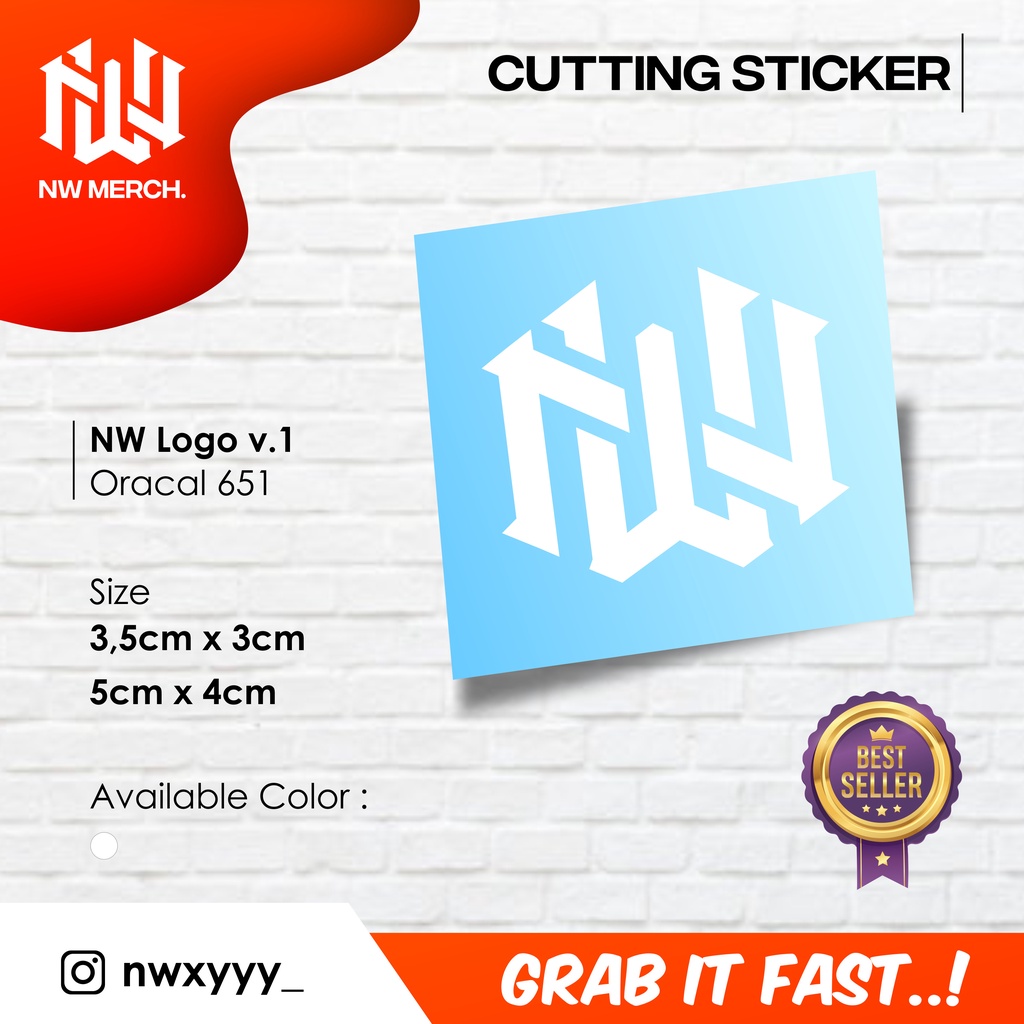 Jual STICKER CUTTING LOGO NW ORIGINAL V1 (VARIASI PUTIH) | Shopee Indonesia