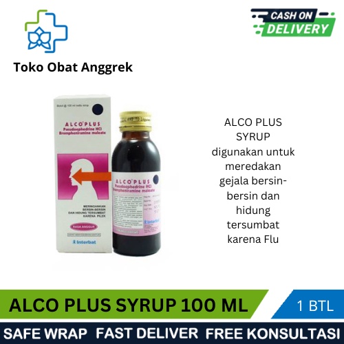 Jual ALCO PLUS SYRUP 100 ML/OBAT BERSIN BERSIN/HIDUNG TERSUMBAT KARENA ...