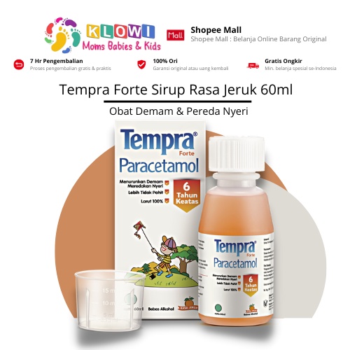 Jual Tempra Forte Sirup Rasa Jeruk - 60 Ml Meredakan Demam Anak ...