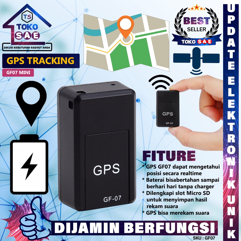 Jual Alat Tracking Lokasi GPS Mini GF07 Lacak Lokasi Real Time GPS ...