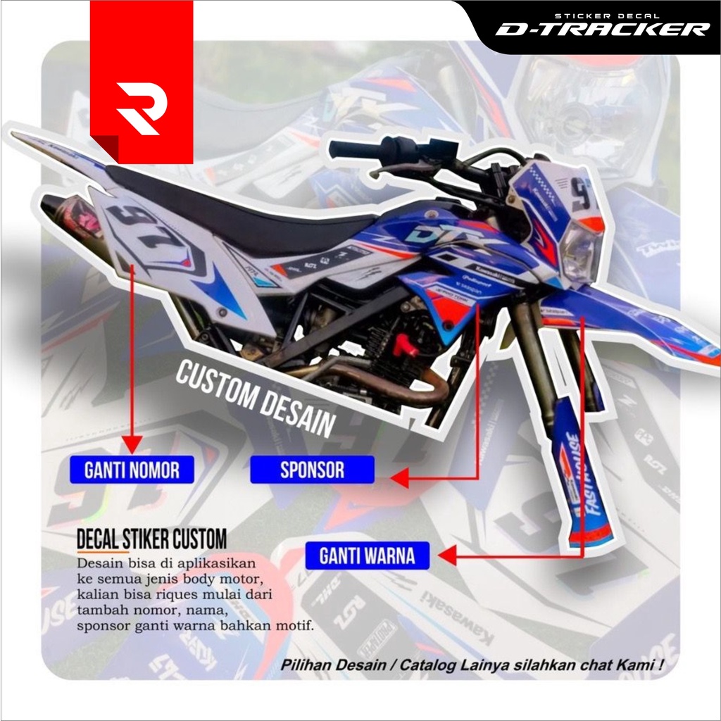 Jual decal dtracker - sticker decal kawasaki dtracker - sticker ...
