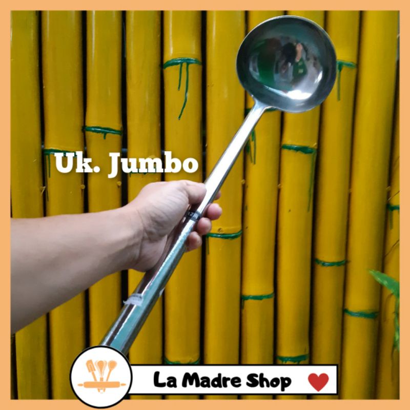 Jual CENTONG IRUS Sinduk Sendok Jumbo Kuah Baso Full Stainless- No.12 ...