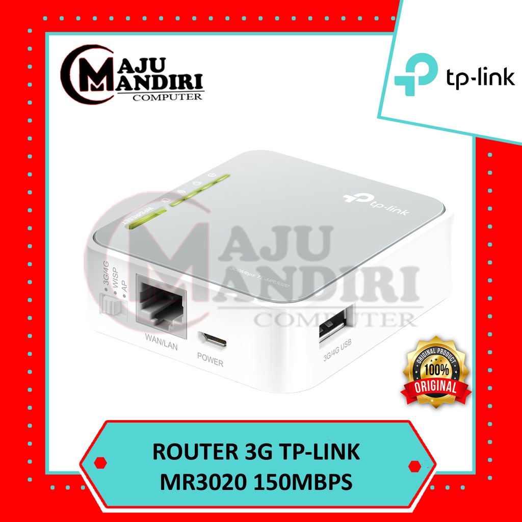 Jual TP-LINK TL-MR3020 Portable 3G/4G Wireless N Router | Shopee Indonesia