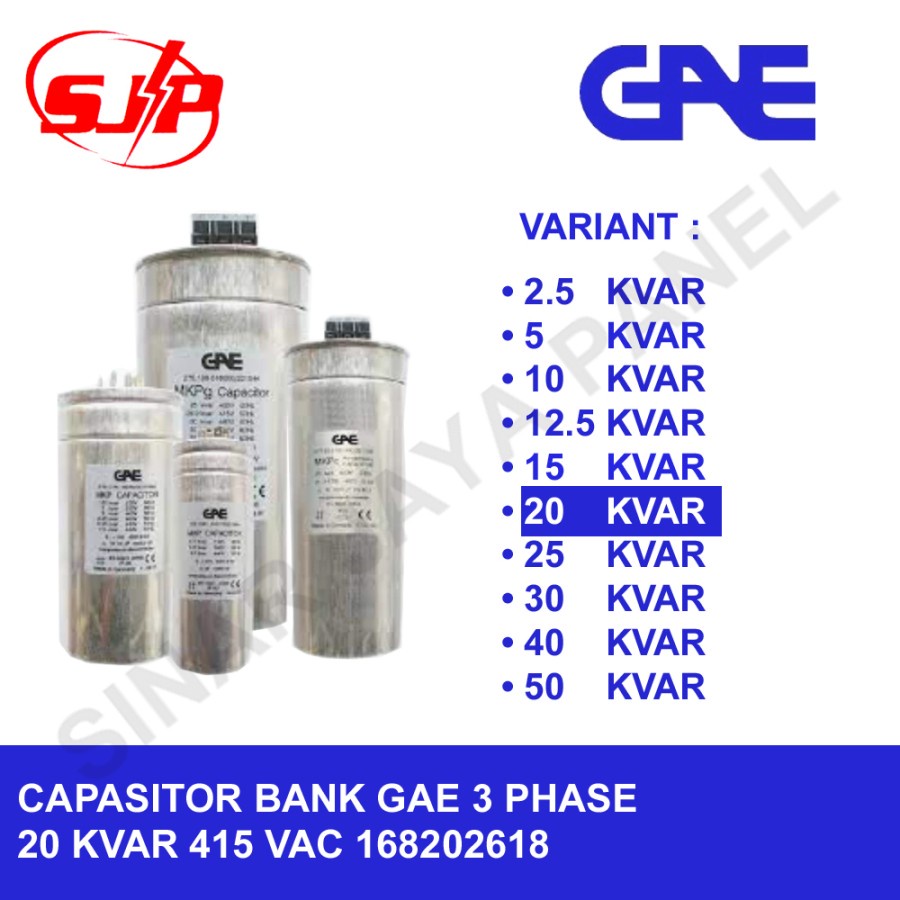 Jual CAPASITOR KAPASITOR BANK GAE MKPC 20 KVAR 20KVAR 415V 3 PHASE 203440022 | Shopee Indonesia