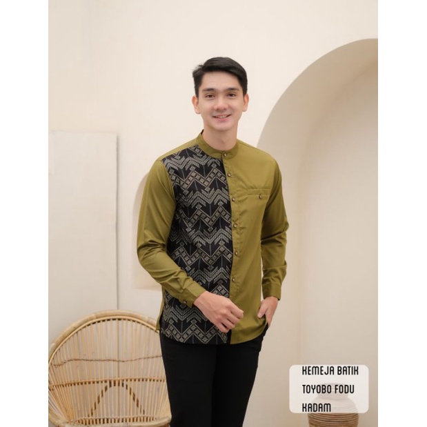 Jual Kemeja Kemko Combinasi Batik Original Kadam Lengan Panjang ...