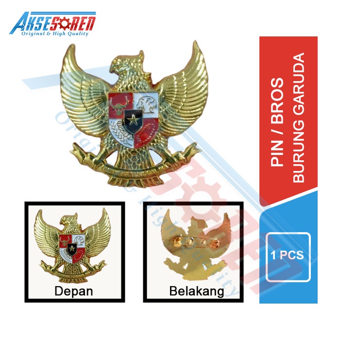 Jual Pin Bros Burung Garuda [1 Pcs] / Bros Garuda / Aksesoris Sekolah ...