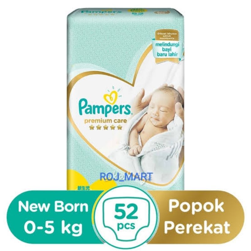 Jual PAMPERS PREMIUM CARE SOFT NB52 NB 52 NB26 NB 26 TIPE PEREKAT / TAPE | Shopee Indonesia
