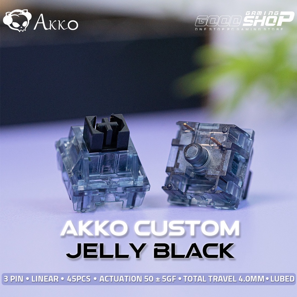 Jual Akko CS Jelly Black Switch 3 pin Lubed - Keyboard Switch (45pcs ...