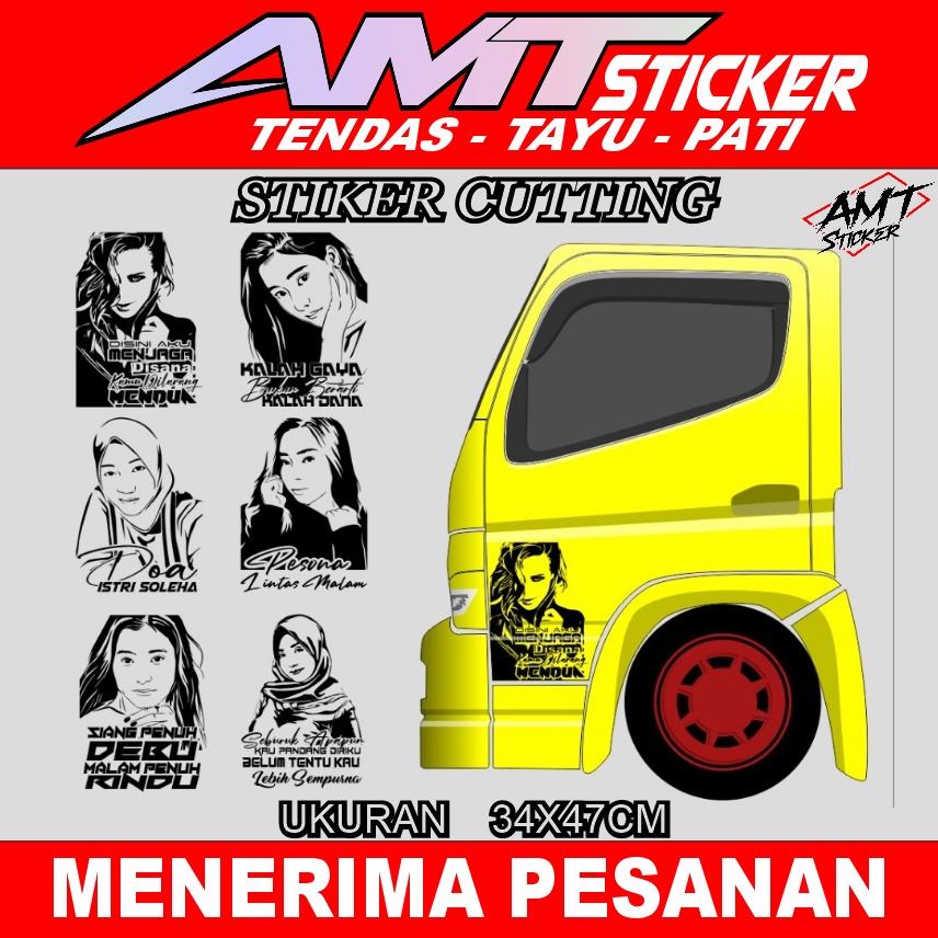 Jual STIKER GAMBAR KATA KATA - STIKER CUTTING UKURAN 34X47 - STIKER ...