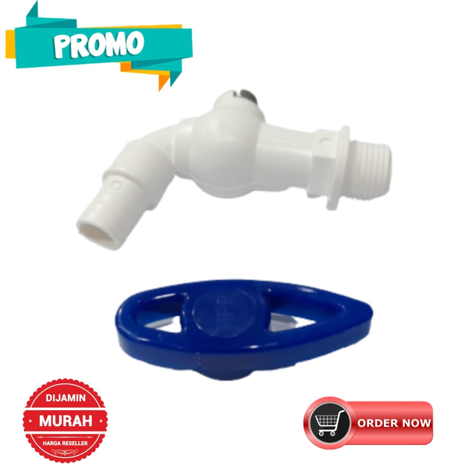 Jual Keran Kran Air Taman Tembok Biru PVC Plastik Aliran Deras Kuat 1/2 ...