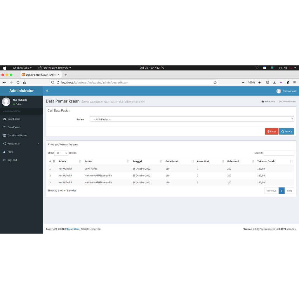 Jual Aplikasi Cek Kolesterol Asam Urat Berbasis Website Sederhana dengan Framework CodeIgniter 3 ...