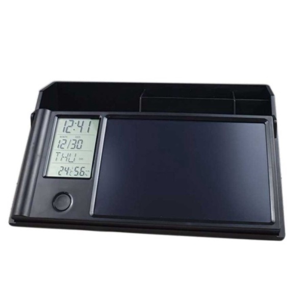 Jual Jual Jam Meja Kotak Organizer Papan Alat Tulis Daily Planner LCD ...