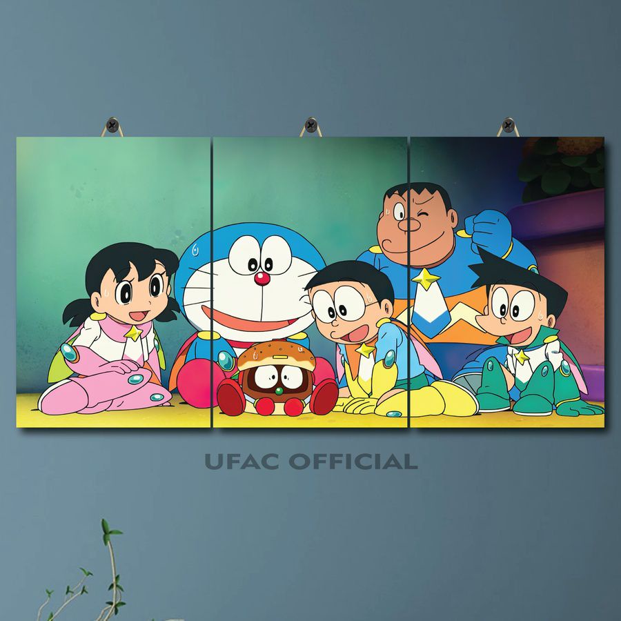 Jual POSTER RUANG MURAH CARTOON GAMBAR DORAEMON LUCU 60X30 MULTIPANEL ...