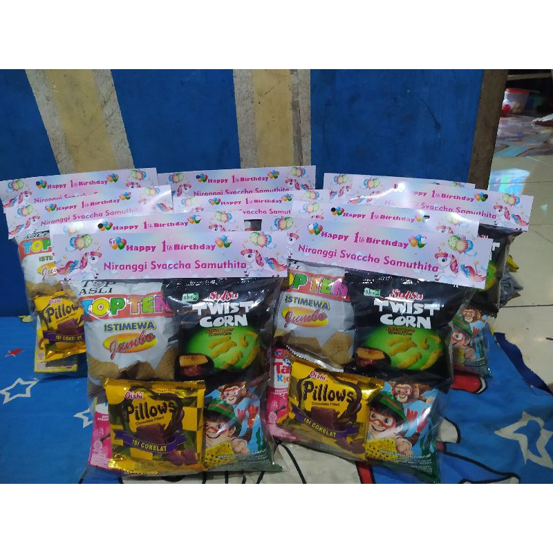Jual paket ulang tahun/bingkisan ulang tahun anak / snack ultah anak ...
