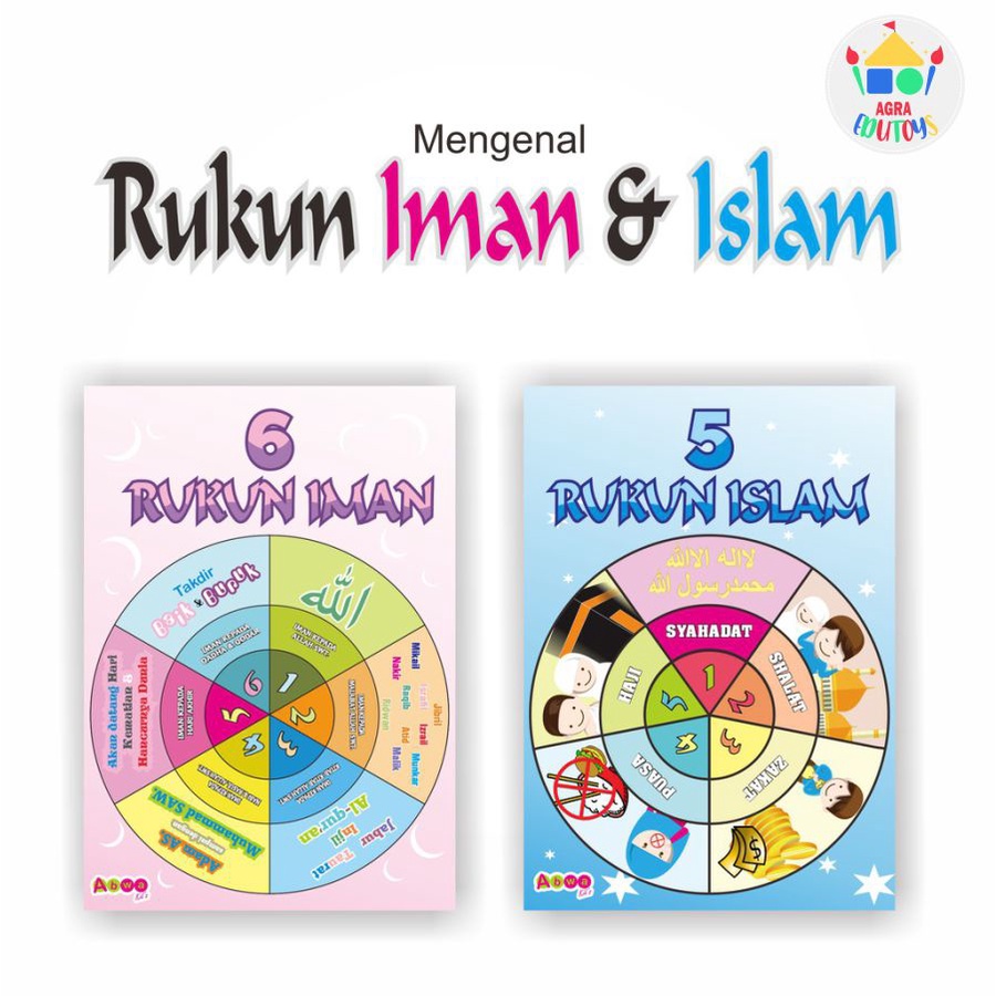 Jual Flash Card Belajar Rukun Iman & Islam Busy Page Mainan Edukasi ...