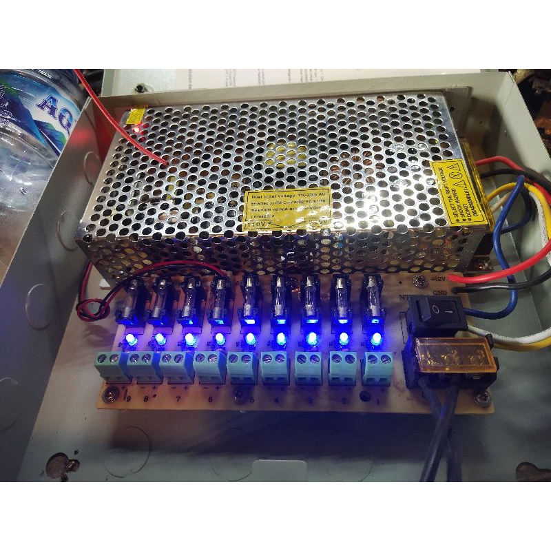Jual power suply cctv 10a 12v model box CENTRAL panel psu adapter ...