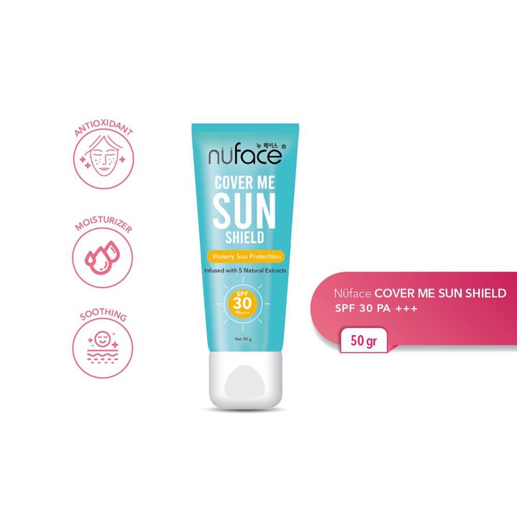 Jual NUFACE Cover Me Sun Shield SPF 30 PA+++ / SPF 50 PA+++ / Tone Up ...