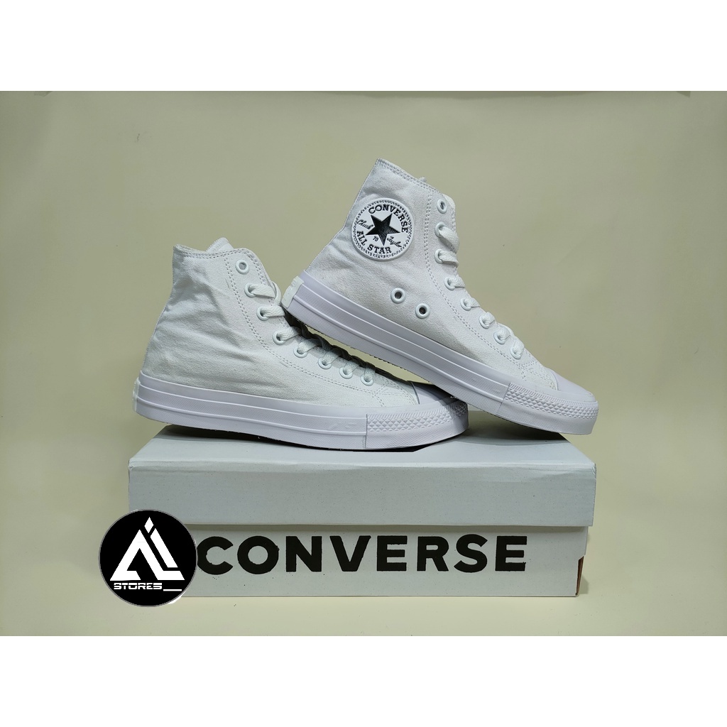 Jual Sepatu Pria Sneakerse Casual Cowok Grade Original Converse All Star Boots High Black White ...