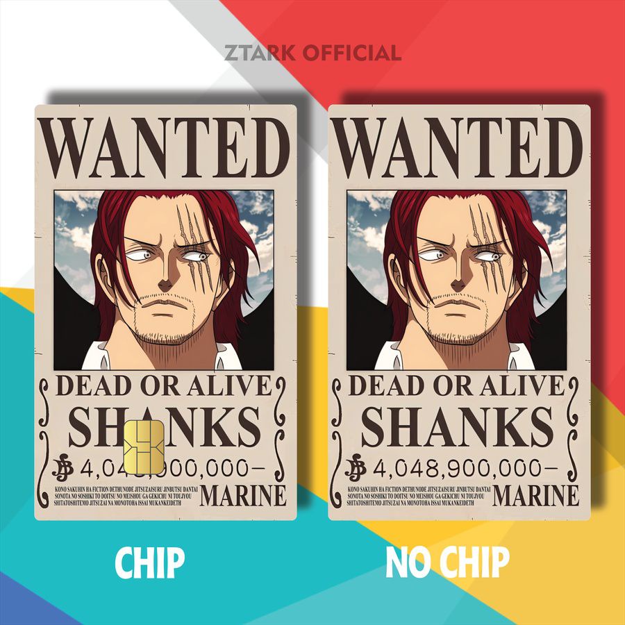 Jual STIKER KARTU ATM ANIME ONE PIECE WANTED BOUNTY NAMI USOPP GOLD ...