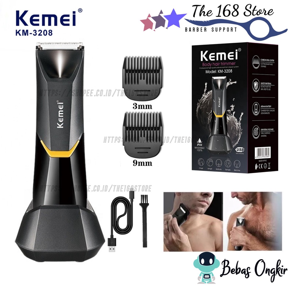 Jual Alat Cukur Rambut Professional Hair Clipper Body Trimmer Multi Function Waterproof Mesin ...