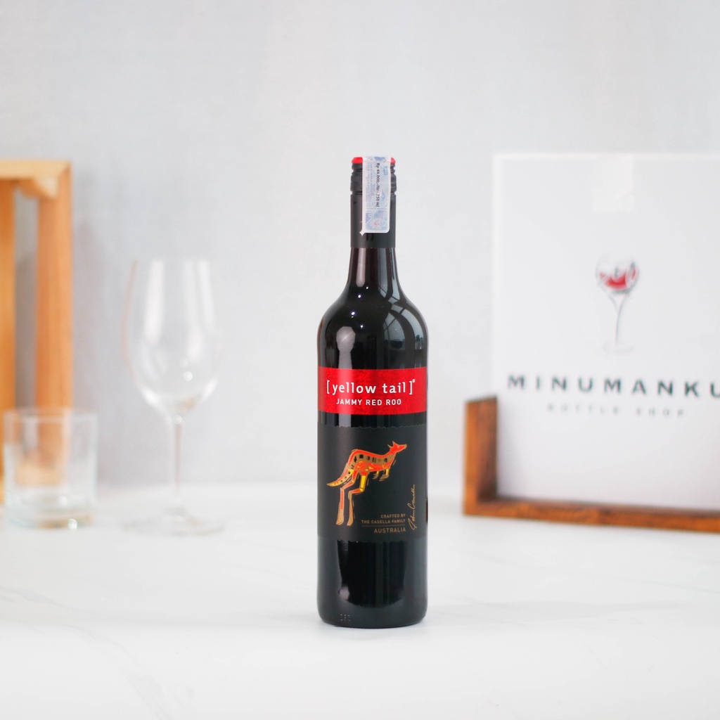 Jual Yellow Tail Jammy Red Roo Australian Red Wine-750ml | Shopee Indonesia