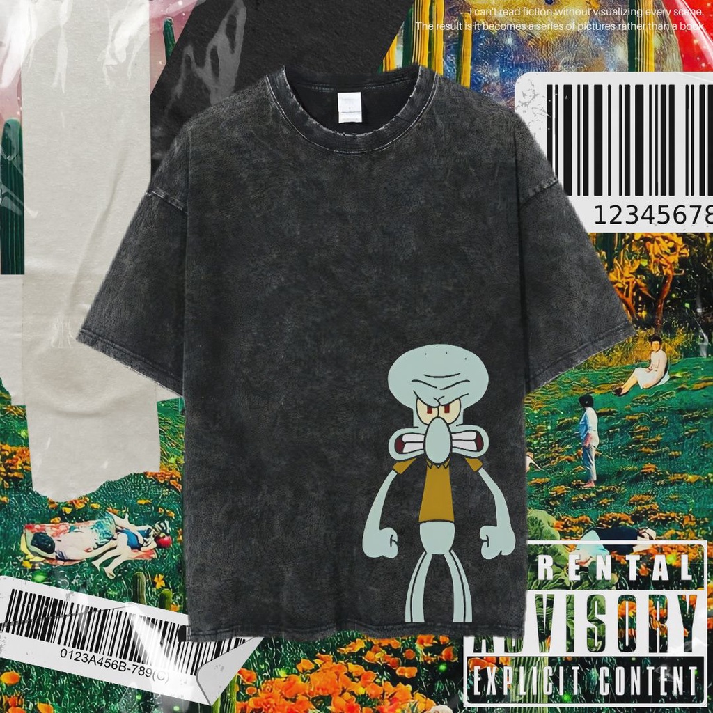 Jual Psycho Crucify "Squidward Tentacles" Oversized T-Shirt | Stone ...