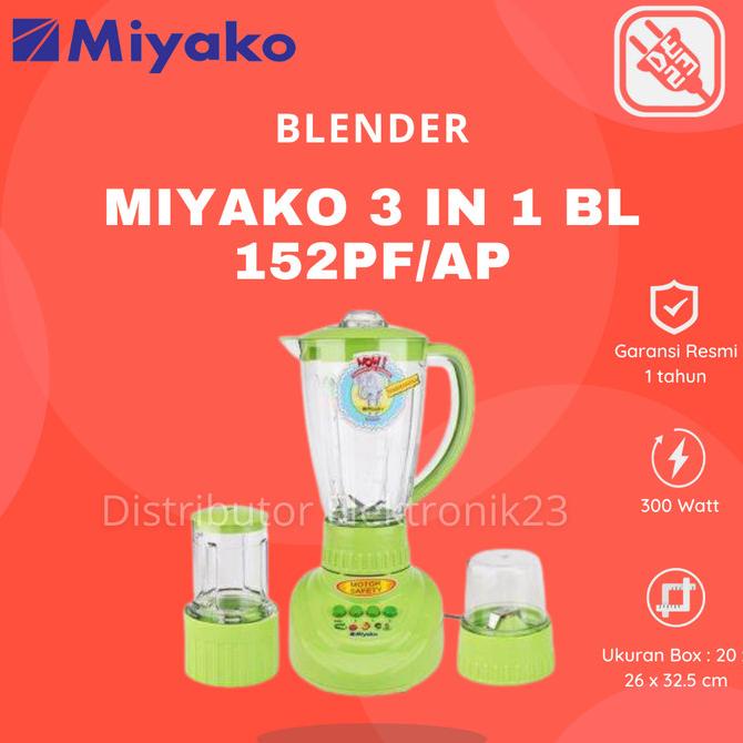 Jual Miyako Blender Plastik Miyako 3 IN 1 - BL-152PF/AP | Shopee Indonesia