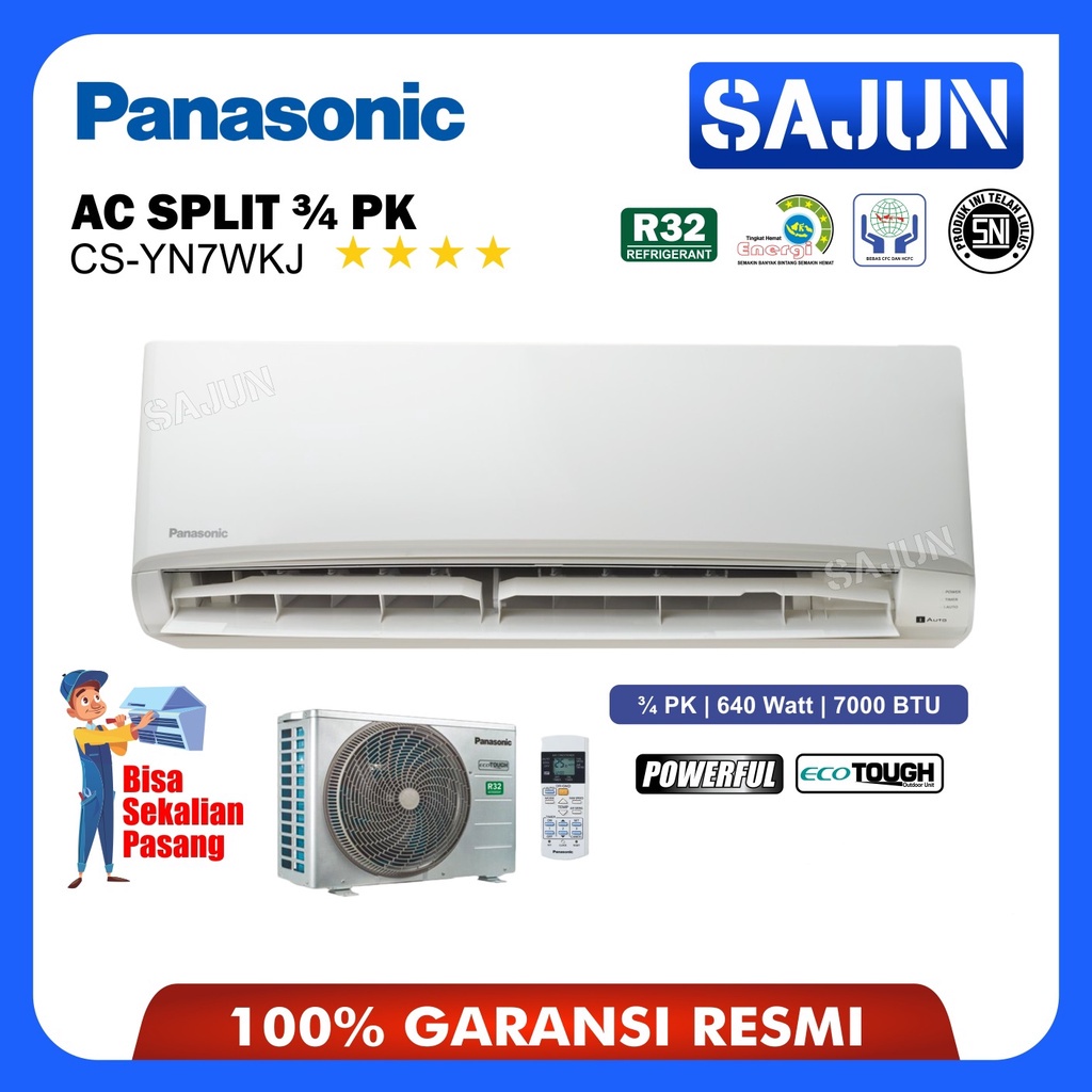 Jual Panasonic CS-YN7WKJ AC Split 3/4 PK AC Split 0.75PK Freon R32 YN7WKJ | Shopee Indonesia
