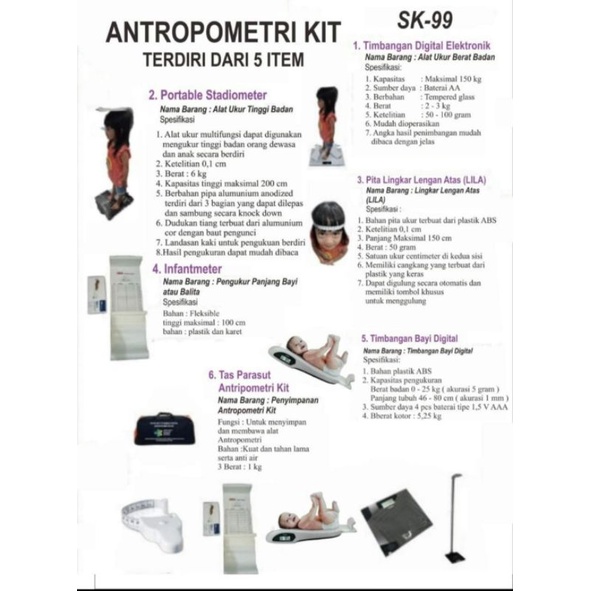 Jual Antropometri Kit Sk99 Ekonomis | Shopee Indonesia