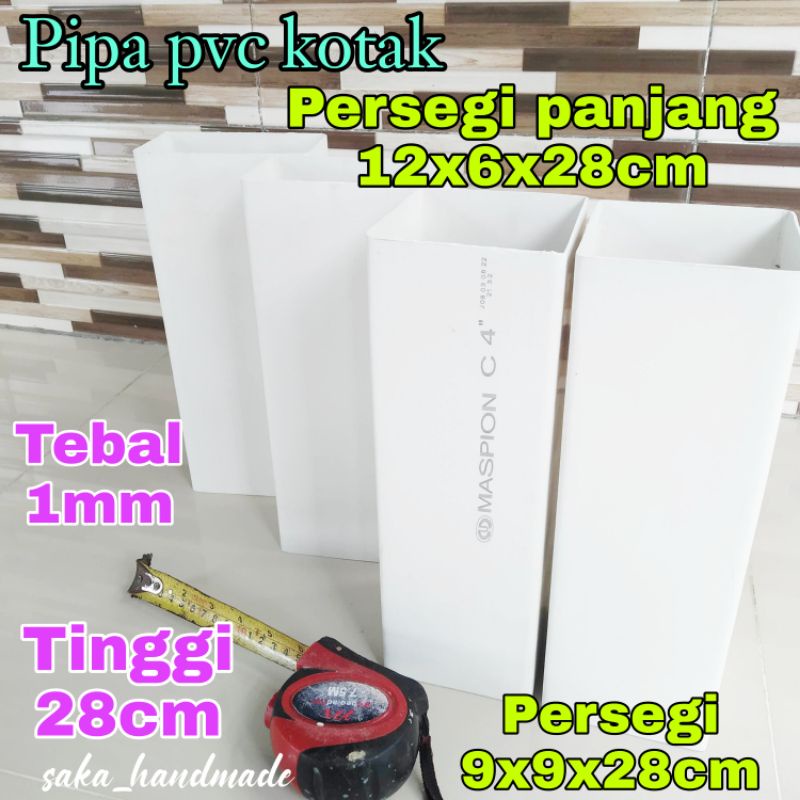 Jual PIPA PARALON/PVC KOTAK 4" PERSEGI/PERSEGI PANJANG Tebal 1mm ...