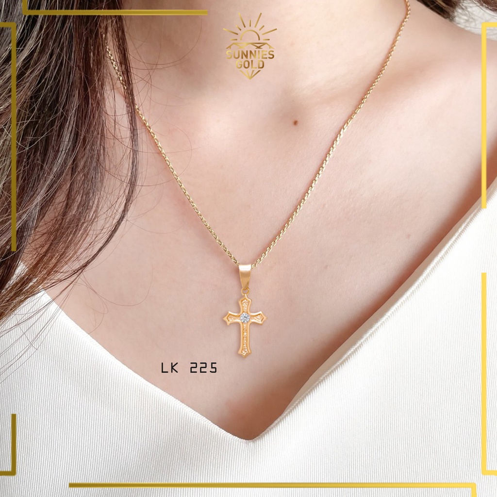 Jual KALUNG SALIB LIONTIN EMAS ASLI GOLD 6K & 8K MODEL SALIB SIMPLE ...